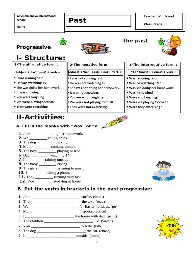 A Simple Past Vs Past Progressive 1 | PDF