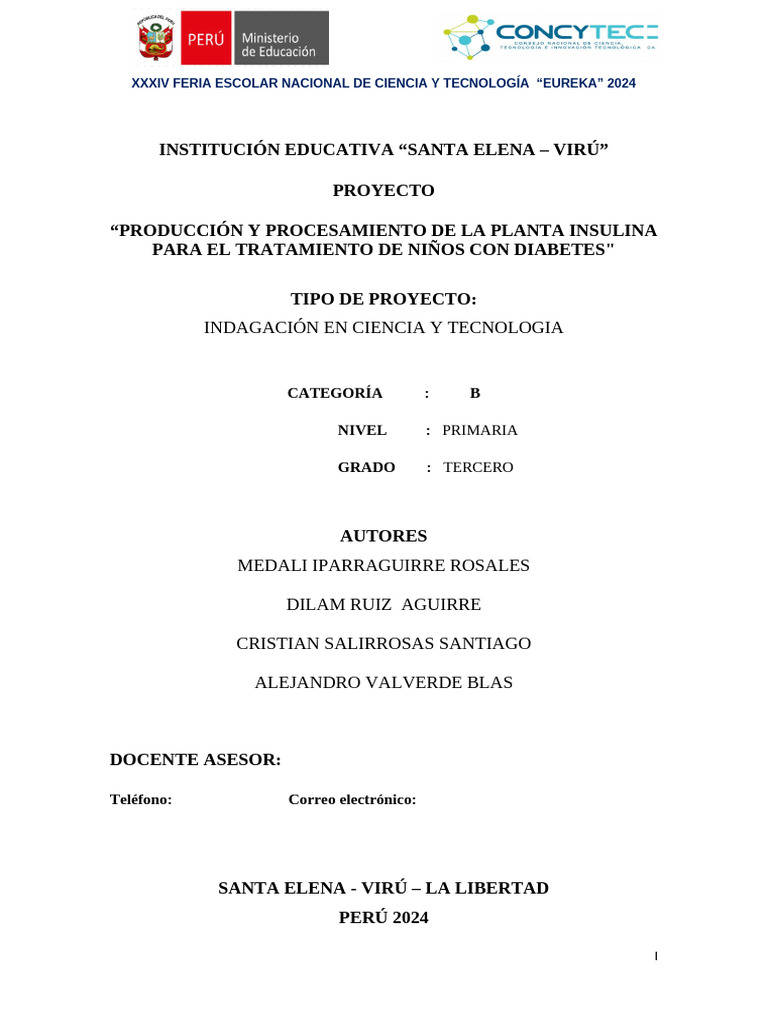 PROYECTO PROCESAMIENTO DE INSULINA | PDF