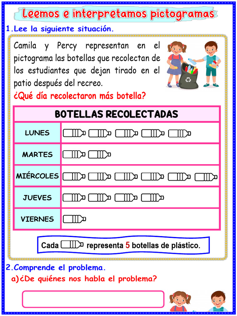 Ficha Leemos e Interpretamos Pictogramas Maestra Janet | PDF
