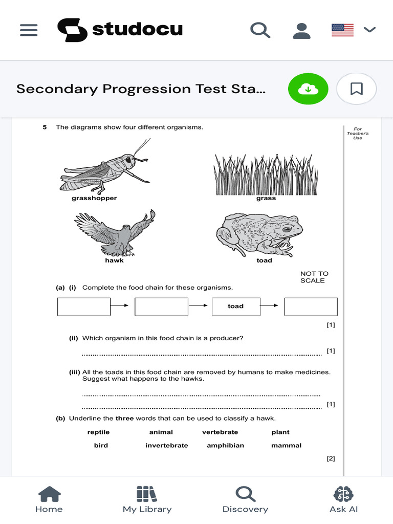 Secondary Progression Test Stage 7 Science Paper 2 - P11002AM 45 ...