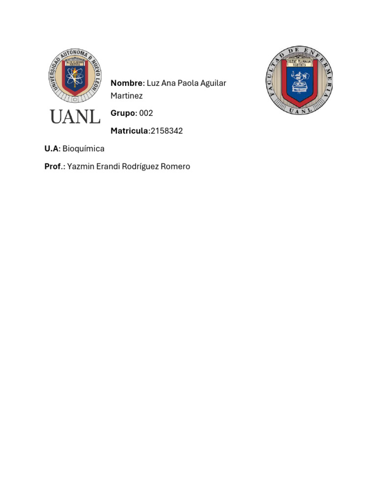 Bioquimica Ev1 PDF | PDF