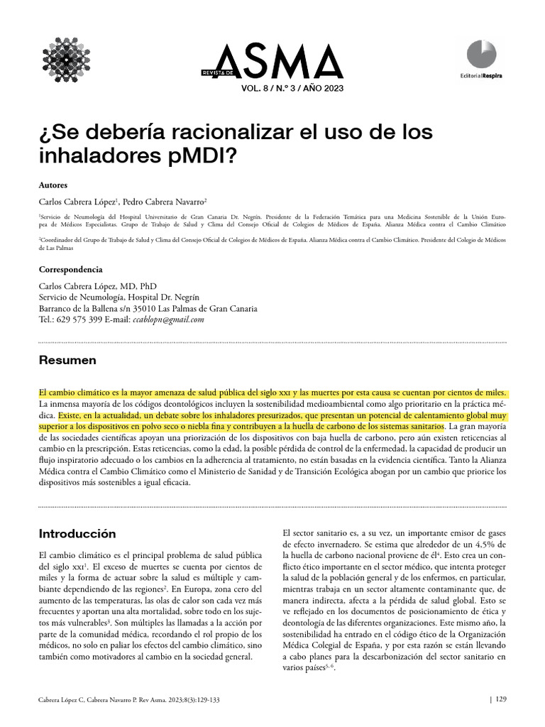 Uso de Inhaladores en El Asma - Removed | PDF