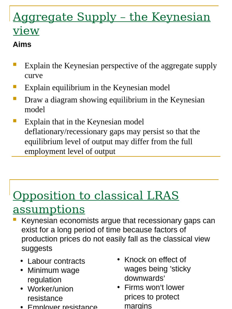 09.04 AS - Aggregate Supply - Keynesian Model | PDF