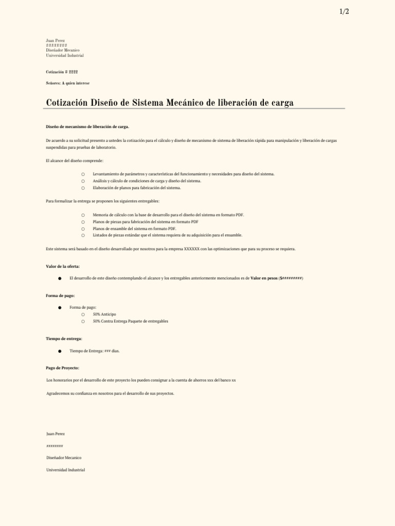 Modelo Cotizacion Servicios de Ing | PDF | Informática