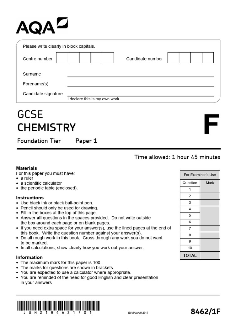Chemistry Foundation | PDF