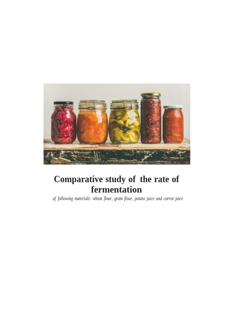 Rate of Fermentation PDF | PDF
