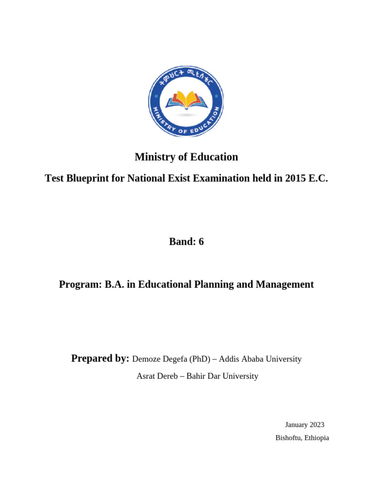 Test Blue Print Detail Table For EDPM | PDF | Leadership | Evaluation
