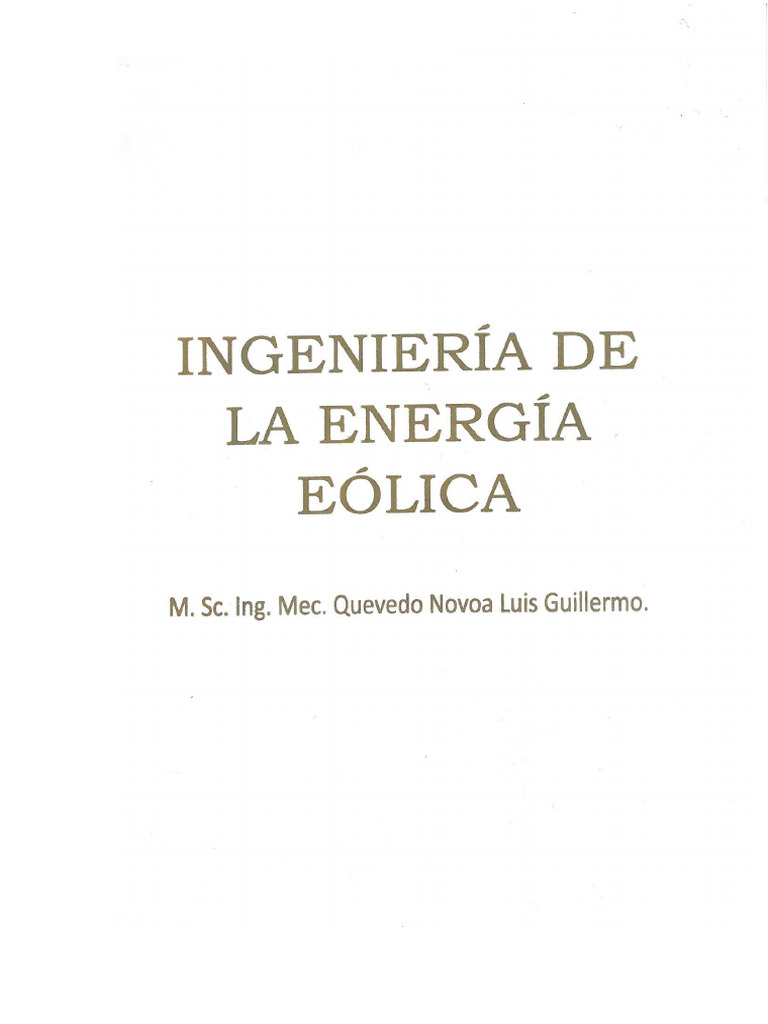 Ingenieria de La Energia Eolica - Quevedo Novoa L PDF | PDF Ingenieria de La Energia Eolica - Quevedo Novoa L PDF | PDF