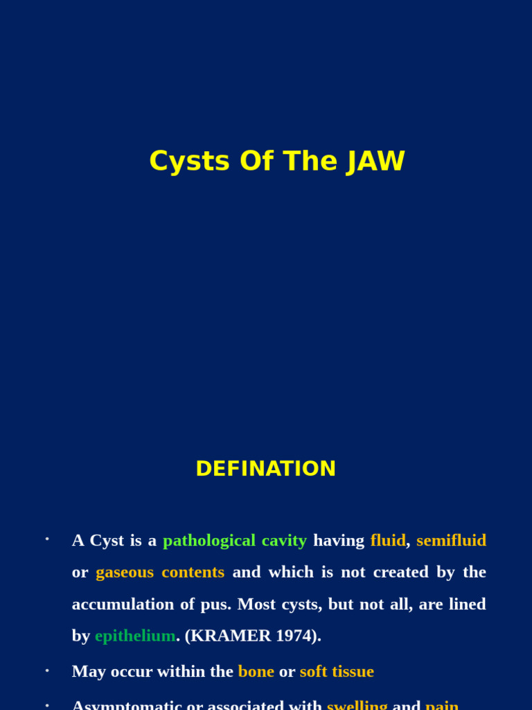 Cyst of Jaw | PDF