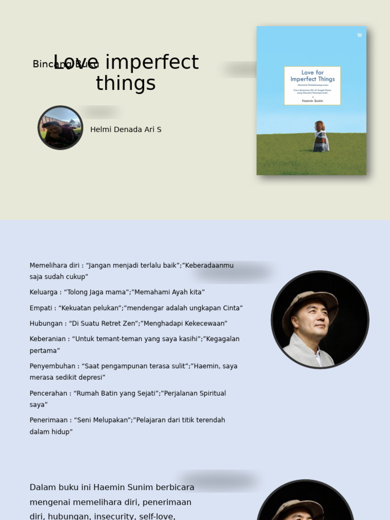 Bincang Buku - Love Imperfect Things | PDF