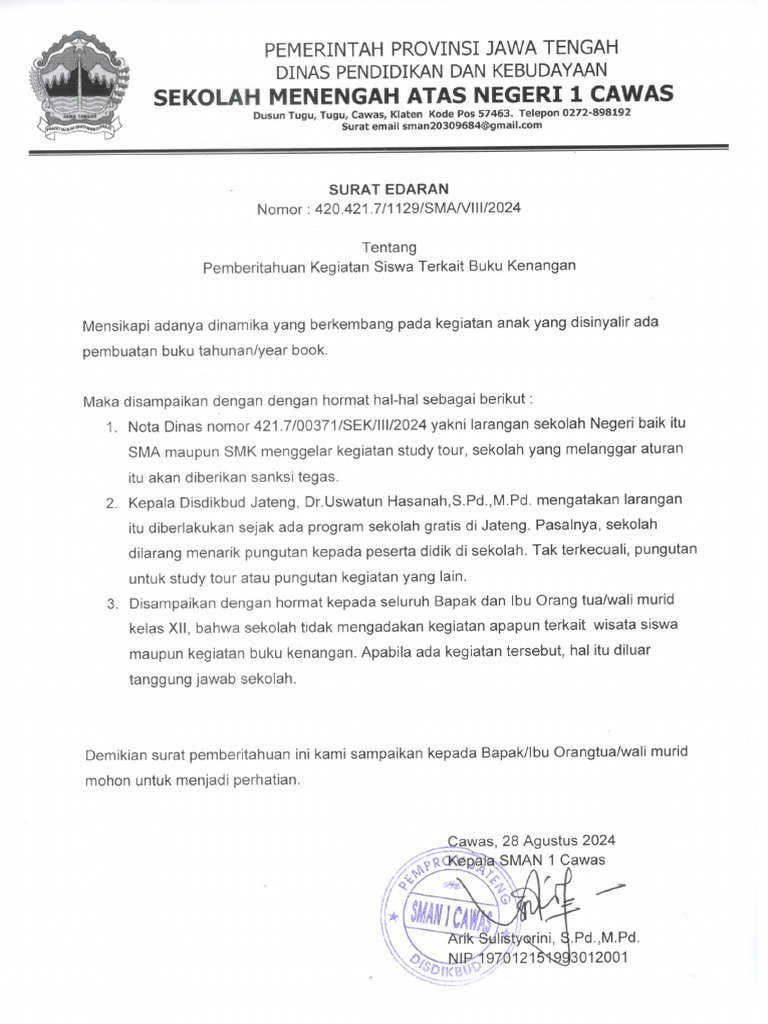 Surat Edaran | PDF