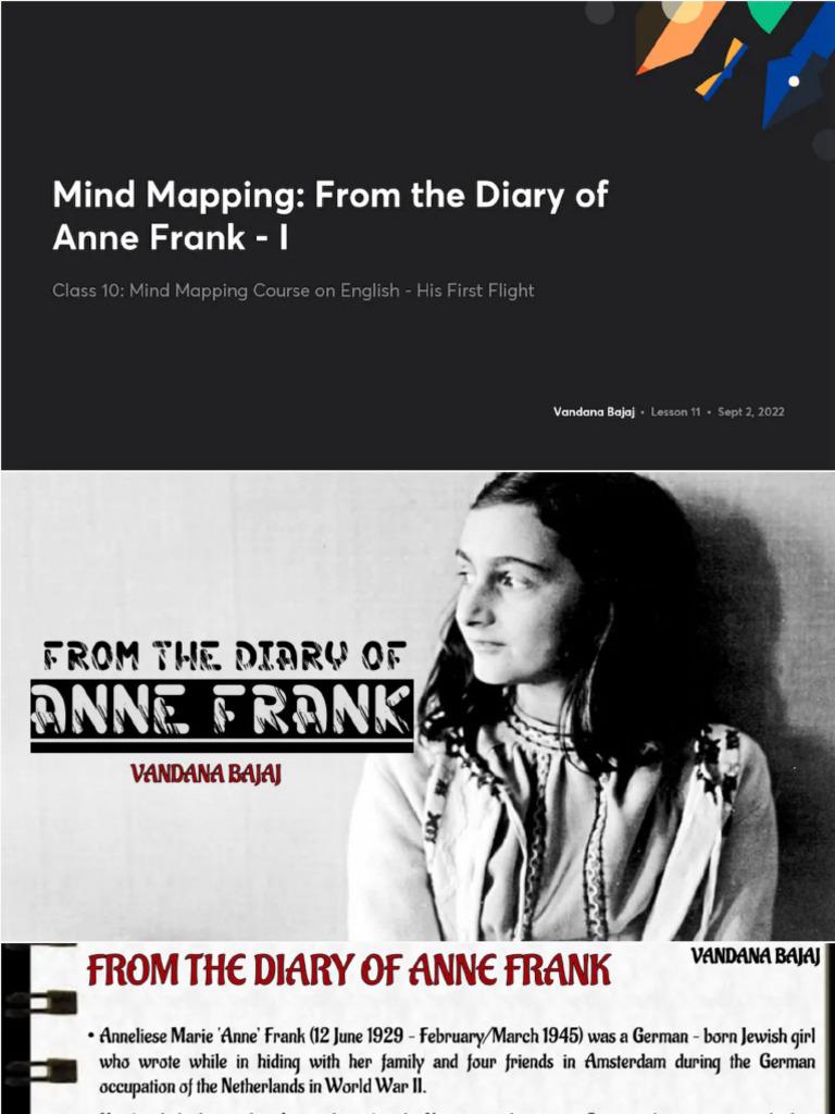 Mind Mapping From The Diary of Anne Frank I With Anno | PDF