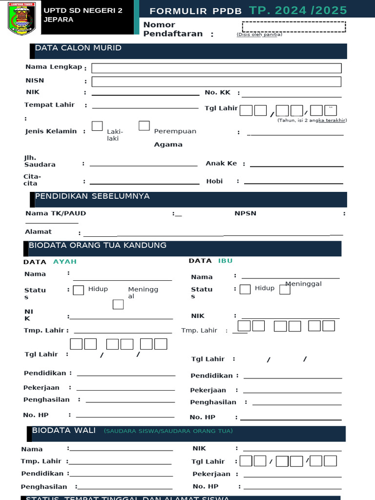 Form PPDB SD | PDF