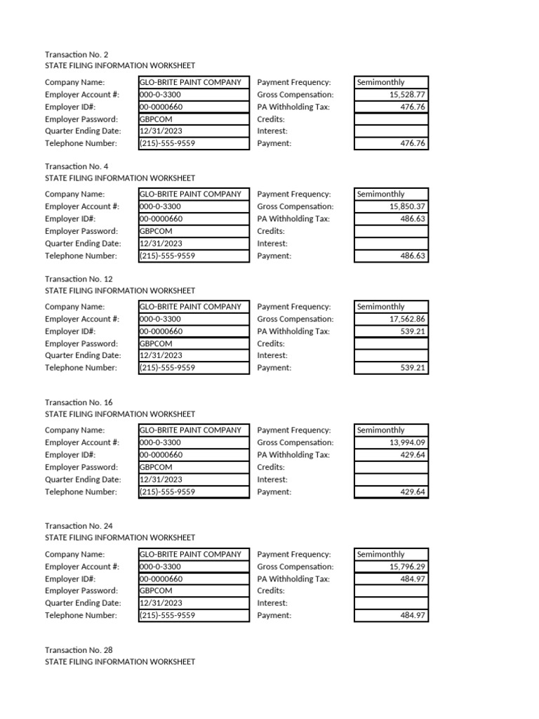State - Federal - City - W2 Forms | PDF