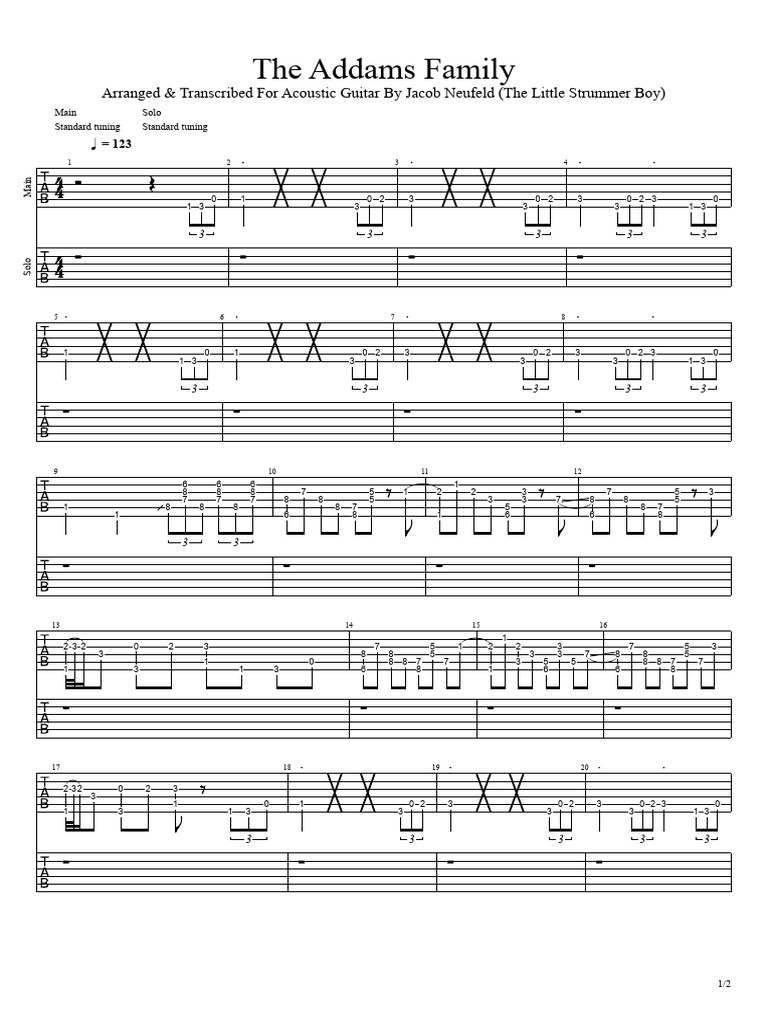 Addams Family Guitar Tab | PDF
