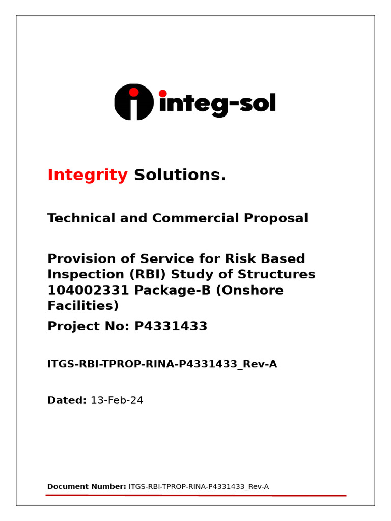 Itgs Rbi Tprop Rina p4331433 Rev A | PDF