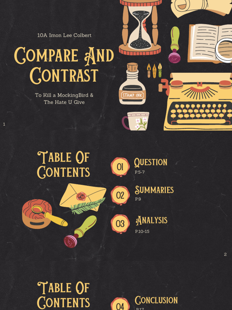 Compare and Contrast To Kill A MockingBird & The Hate U Give | PDF