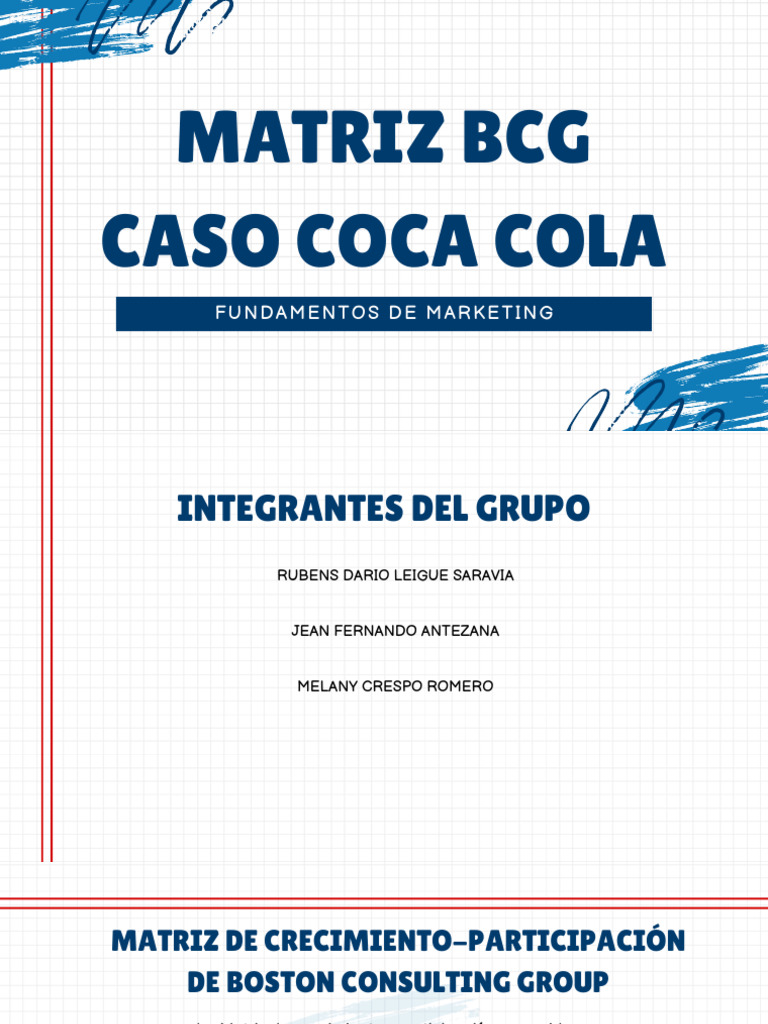 Diapositivas Matriz BCG Coca Cola | PDF