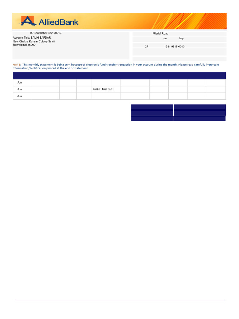 My Abl Statement | PDF