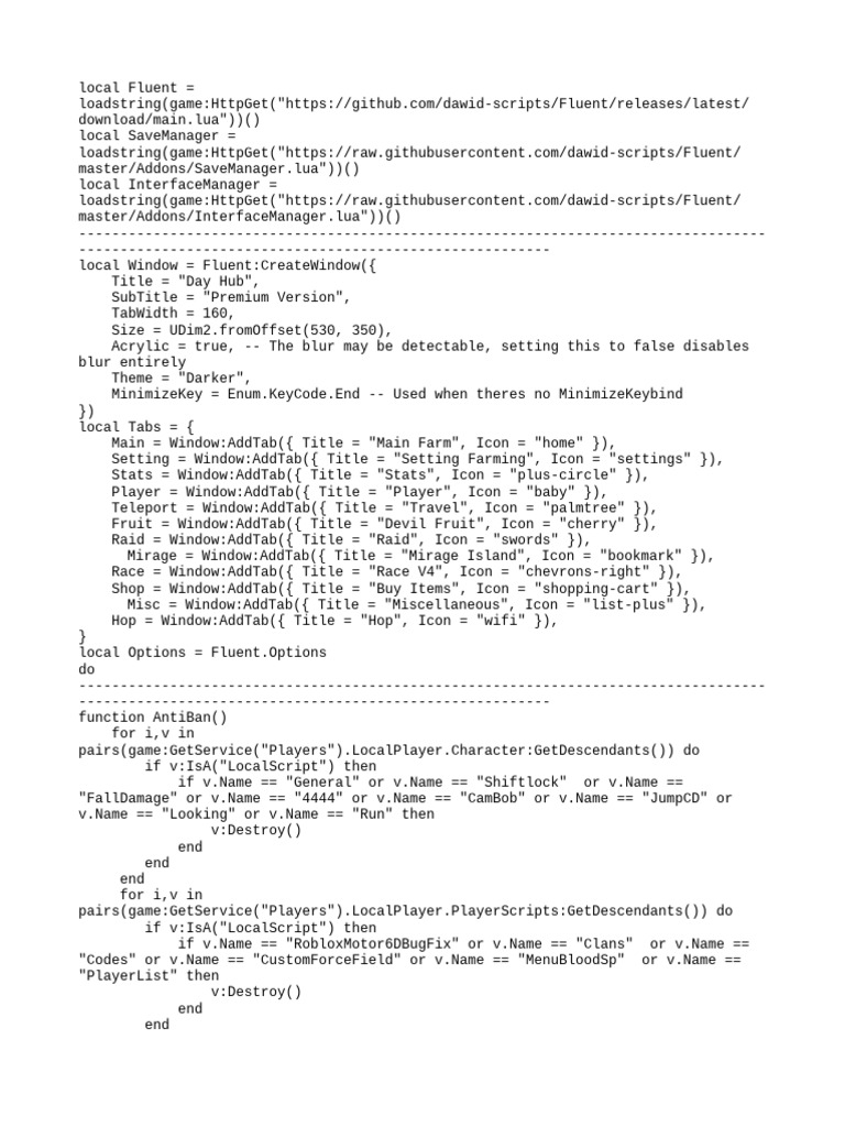 Day Hub Premium - Lua | PDF