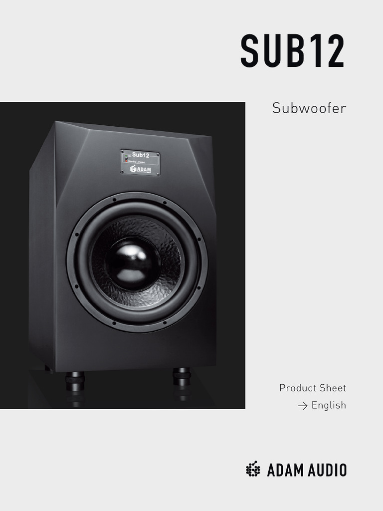 ADAM Audio SUB12 Product Sheet | PDF