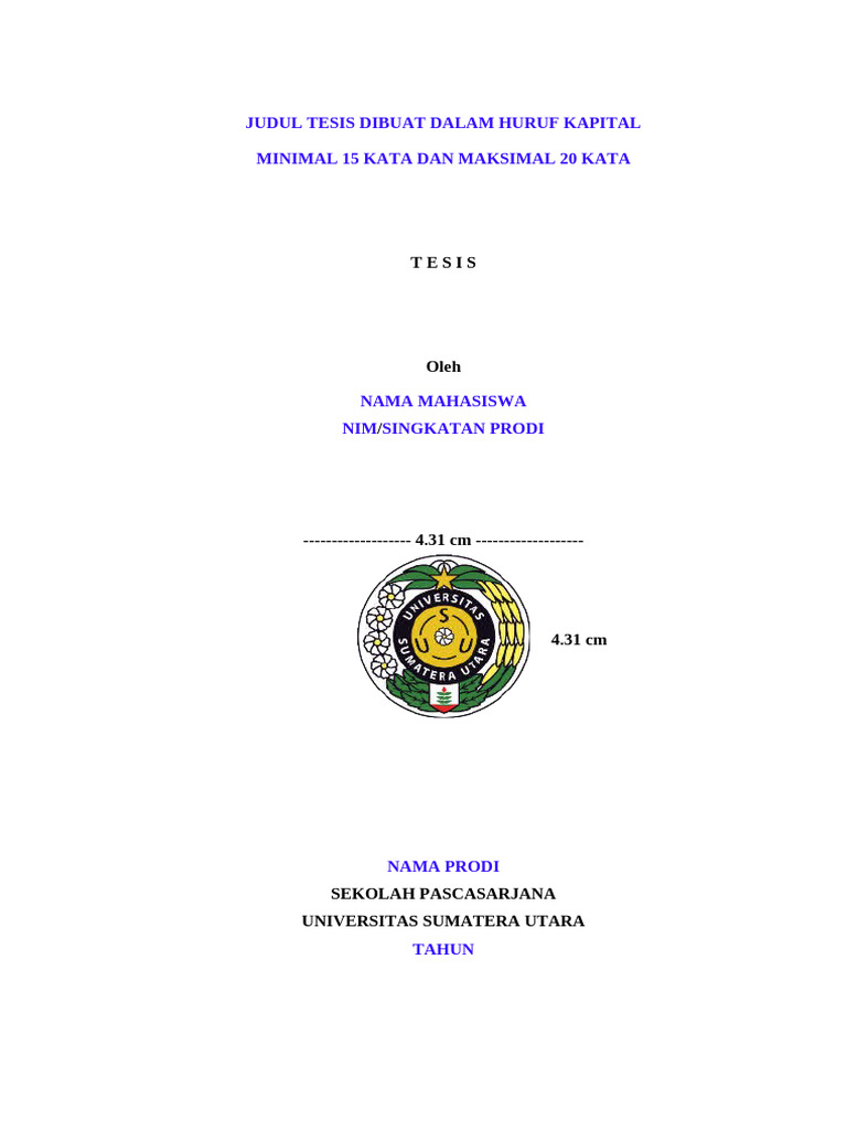 Format Penulisan Tesis | PDF | Karier & Perkembangan