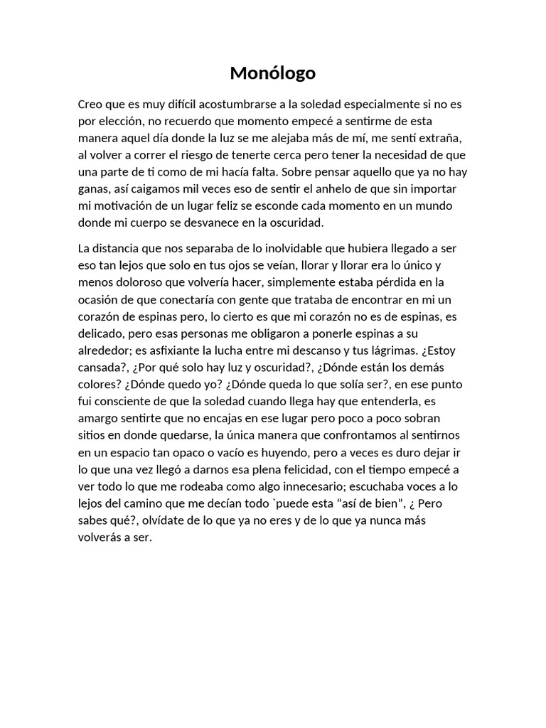 Monólogo | PDF
