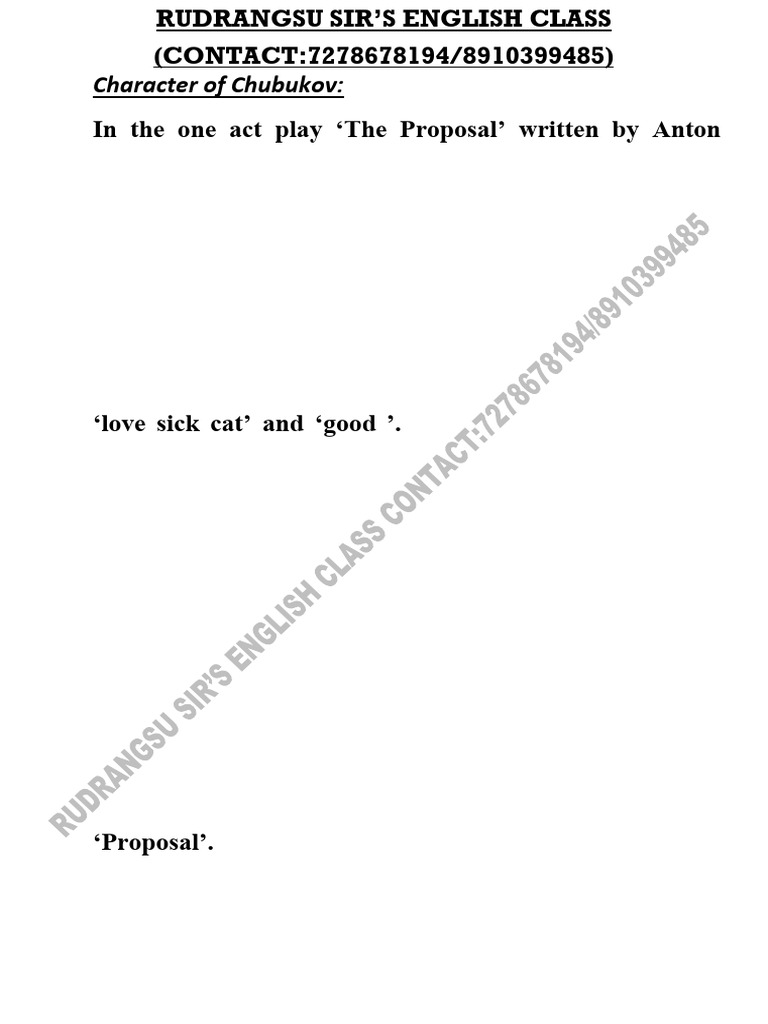 Character of Chubukov | PDF