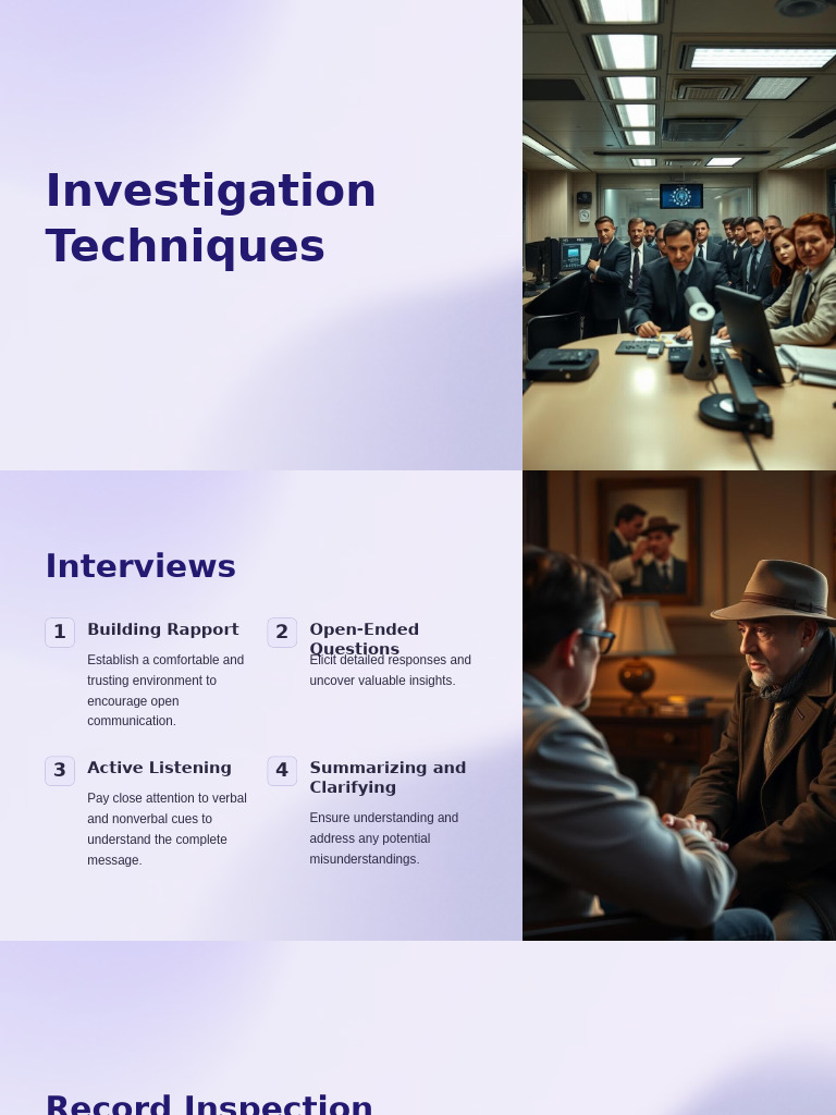 Investigation Techniques (1) 1 | PDF