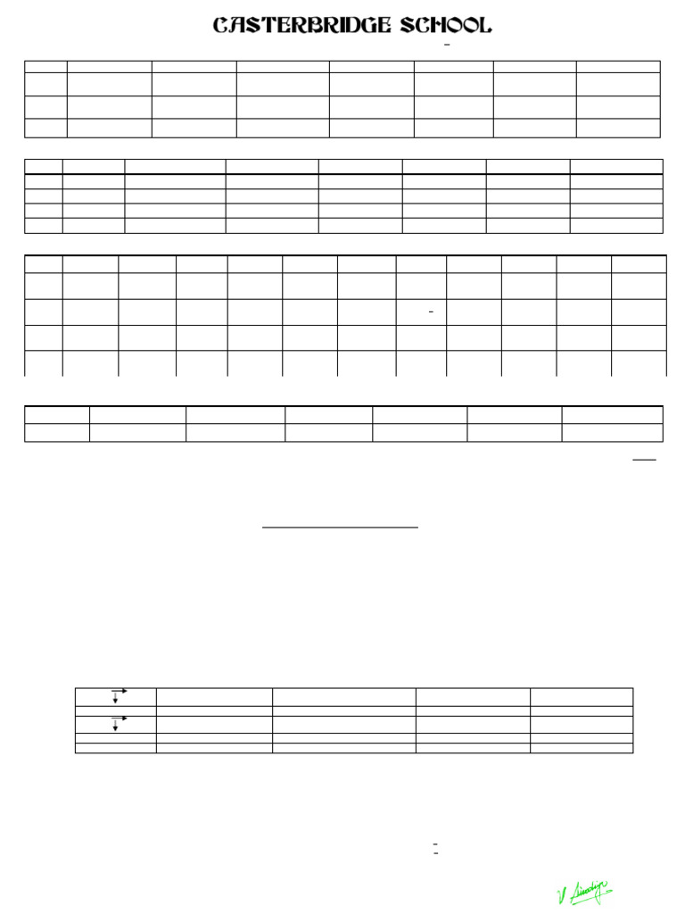 Annual Time Table 2023-24 | PDF