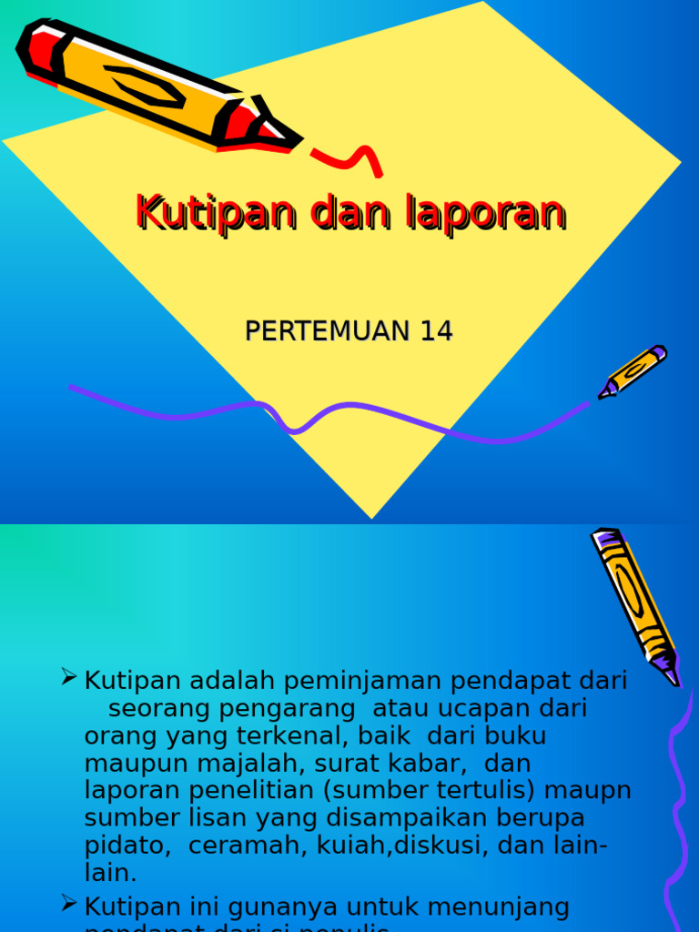 Kutipan Dan Laporan Pert 12 | PDF
