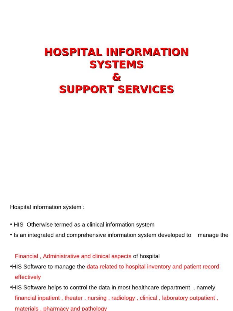 Hospital Information Systems - Unit IV | PDF