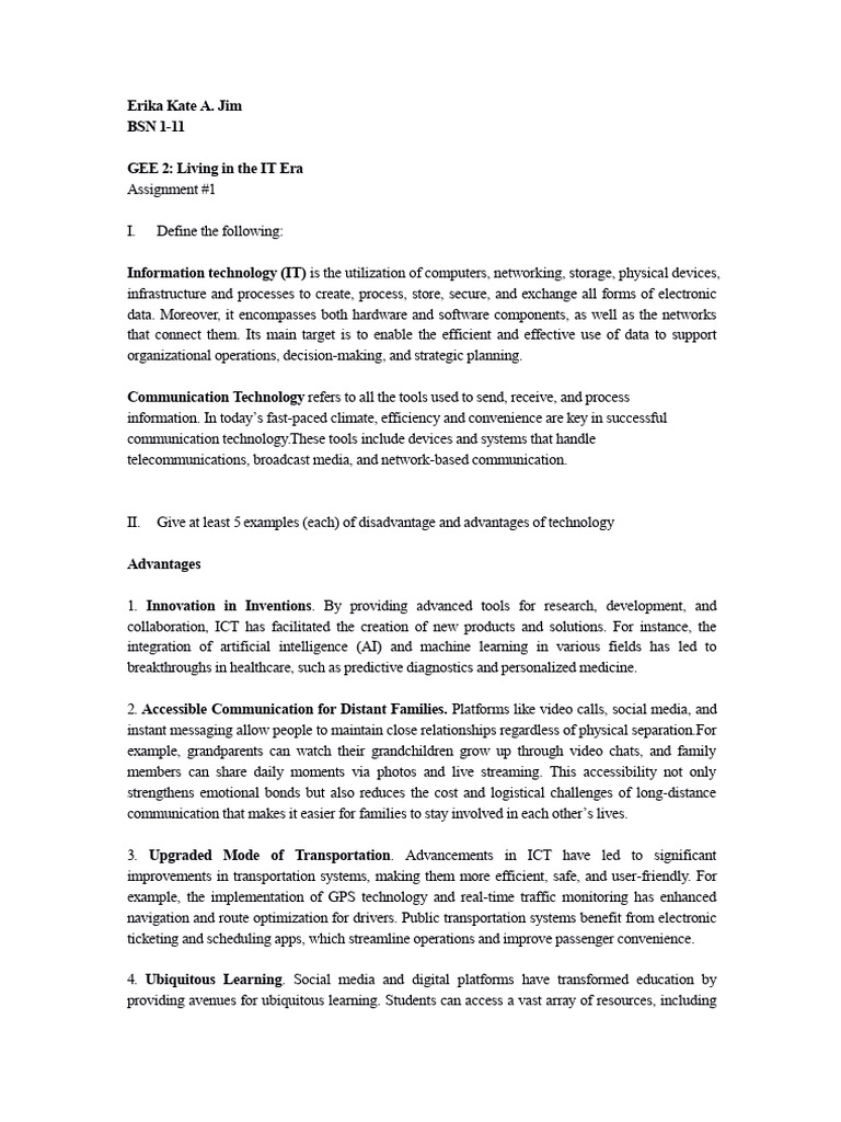 Gee 2_assignment #1 1 | PDF