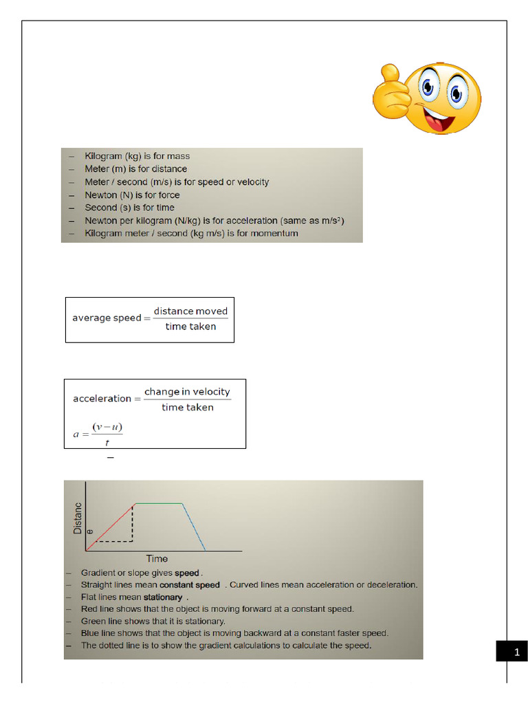 Foundation OL Physics Module 1-Summary | PDF