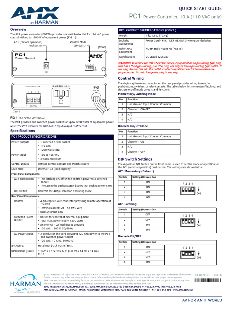PC1.QuickStartGuide | PDF