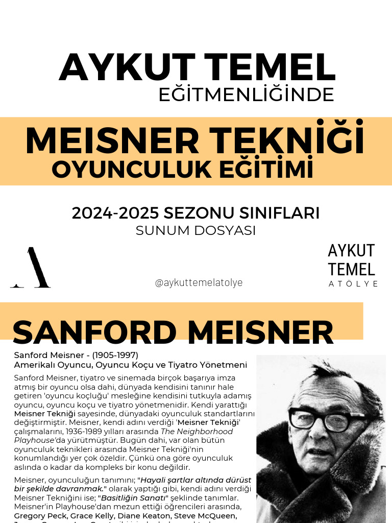 2024-2025 Dönemi Meisner Sınıfları | PDF