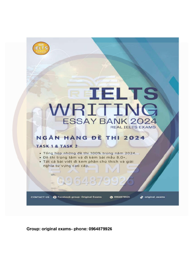Ielts Writing Essay Bank 2024 The Real Ielts Exam - 1600 - PDF - Gdrive ...