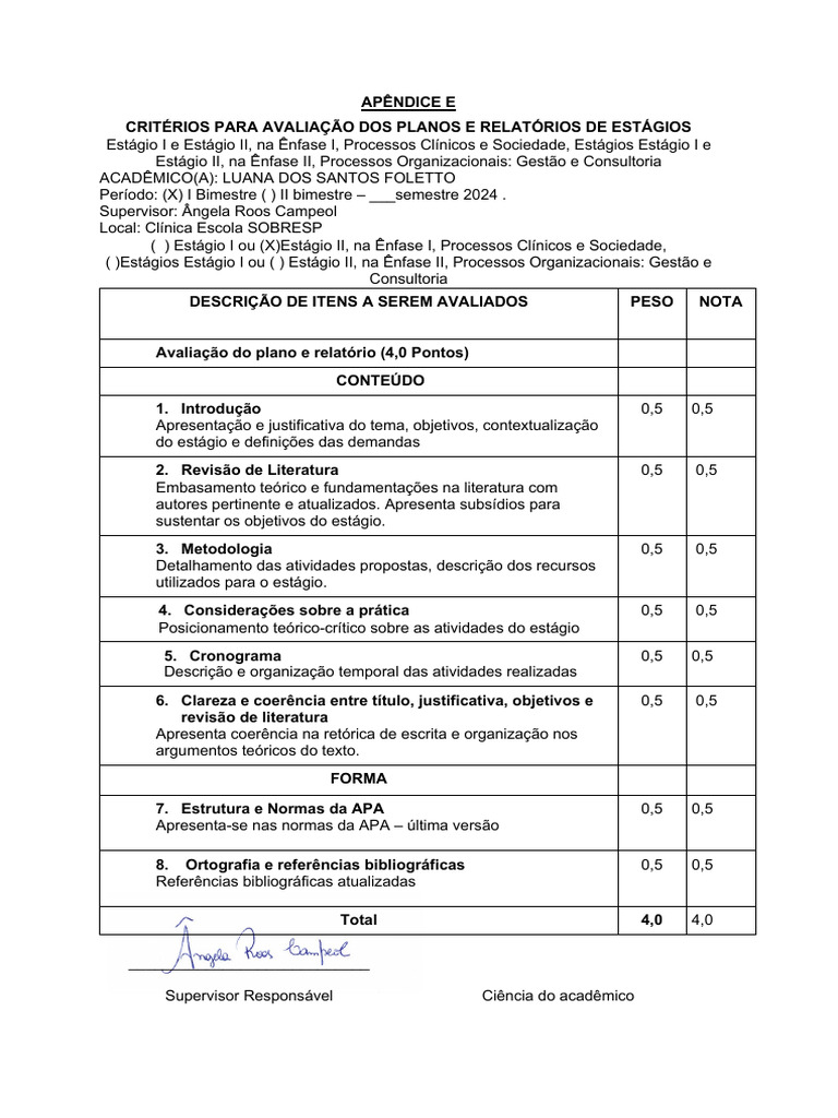 Avaliacao Luana | PDF