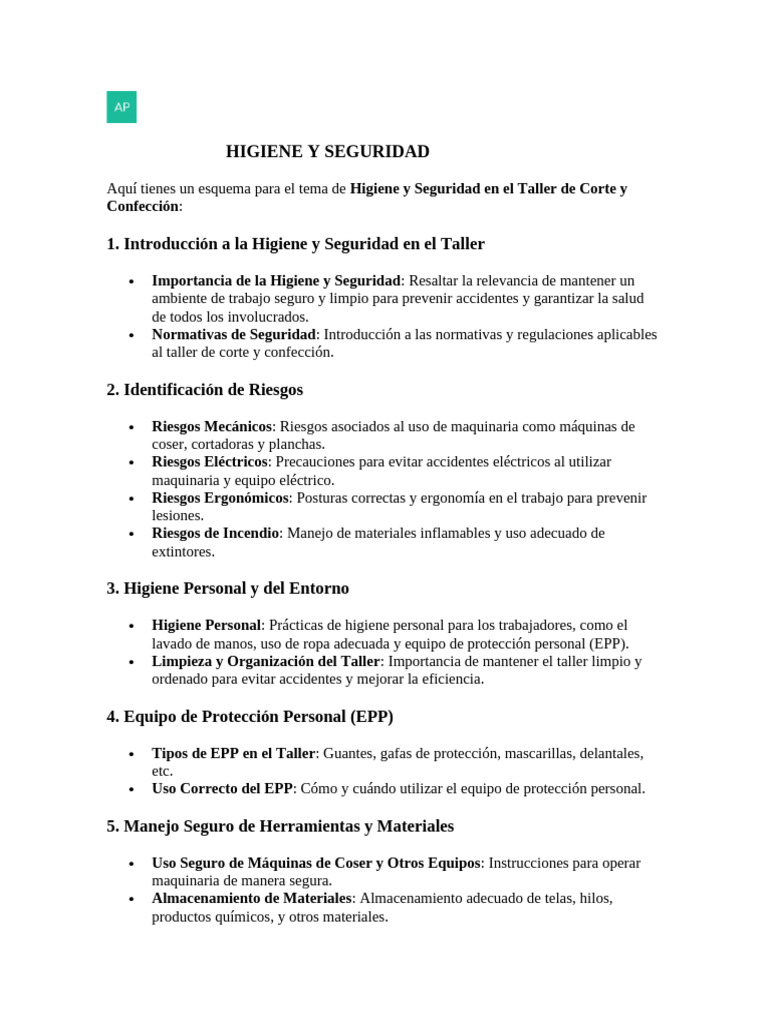Higiene y Seguridad | PDF | Higiene | Factores humanos y ergonomía