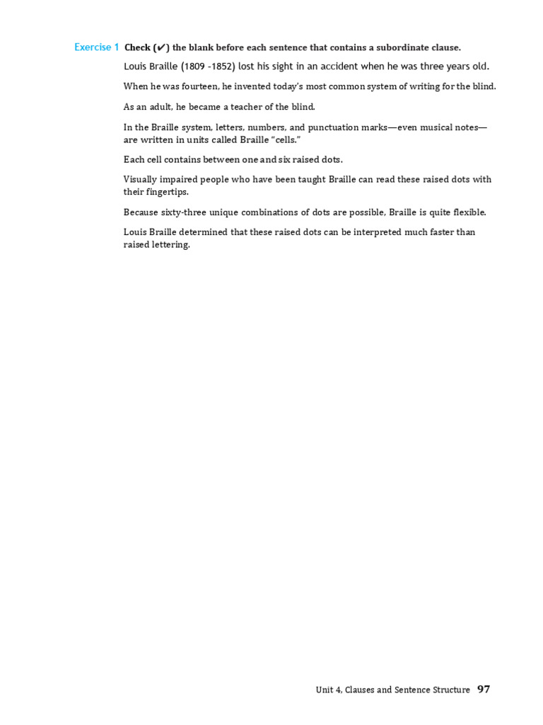 Clause and Sentence Structure | PDF