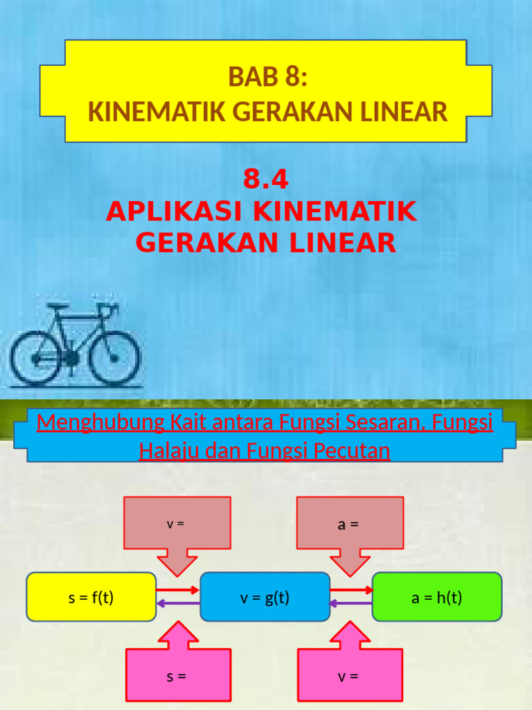 8.4 Aplikasi Kinematik Gerakan Linear | PDF