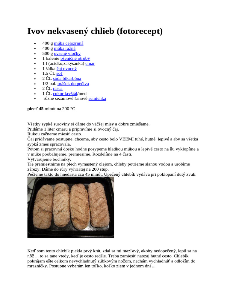 Ivov Nekvasený Chlieb | PDF
