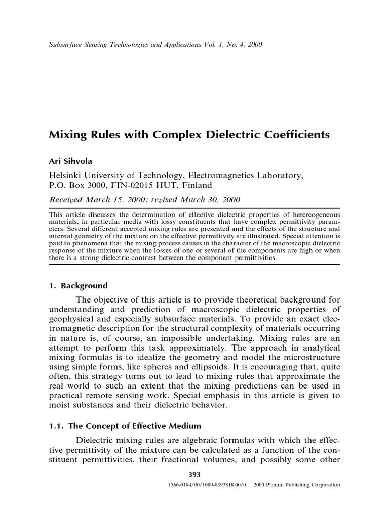 Permittivité Complexe | PDF