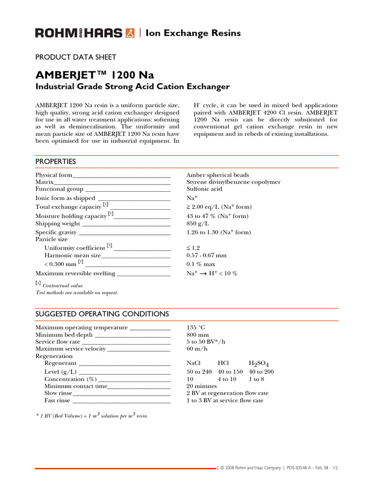 Amberjet 1200 Na | PDF