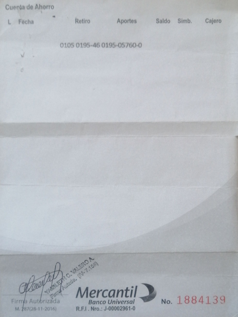 PORTADA DE LA LIBRETA BANCARIA DEL MERCANTIL, TARJETA DE DEBITO Y ...