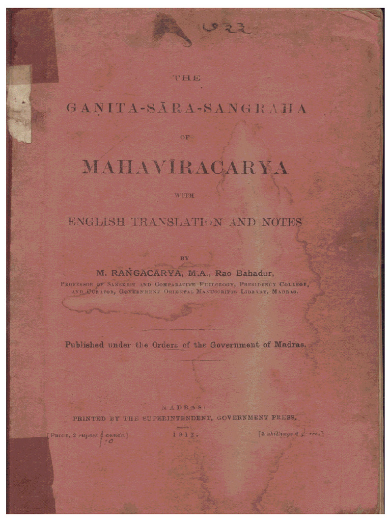 Ganita Sara Sangraha | PDF