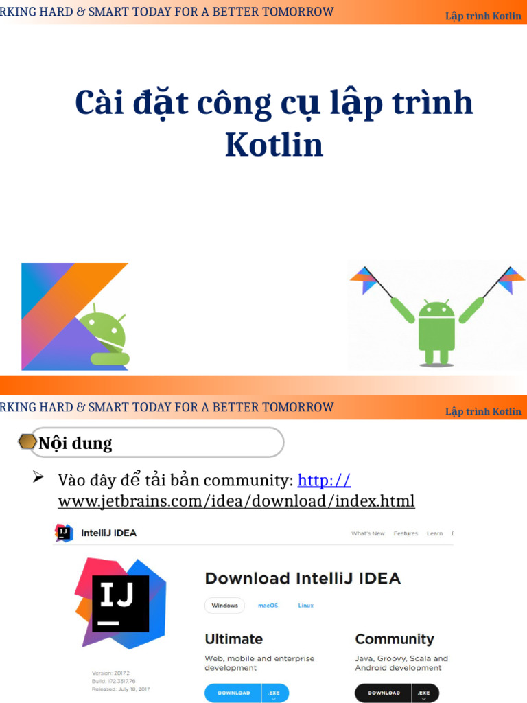 03-Cài đặt công cụ lập trình Kotlin | PDF