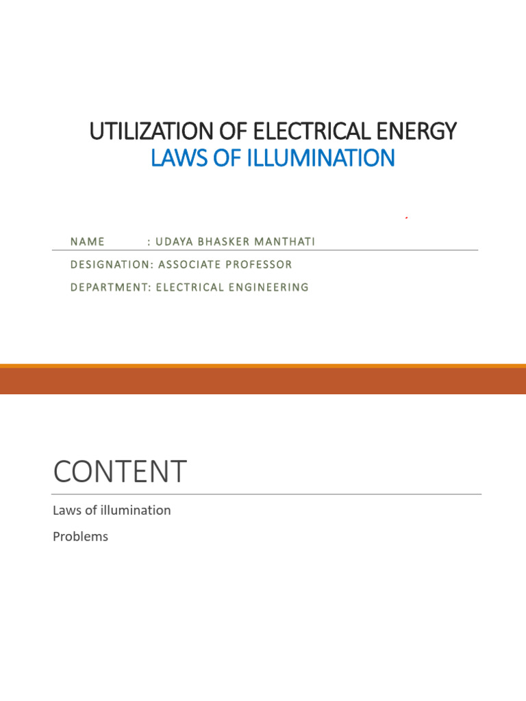 MUB - Laws of Illumination | PDF | Lighting | Science & Mathematics