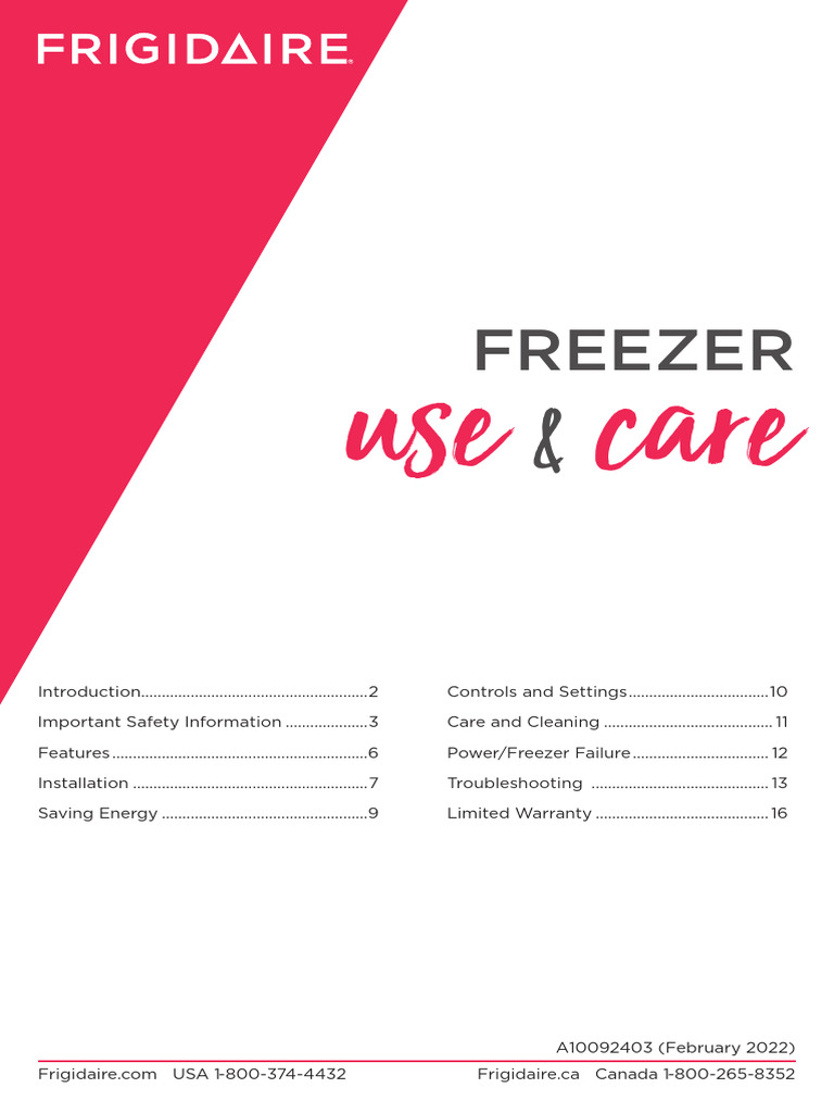 Chest Freezer Manual | PDF