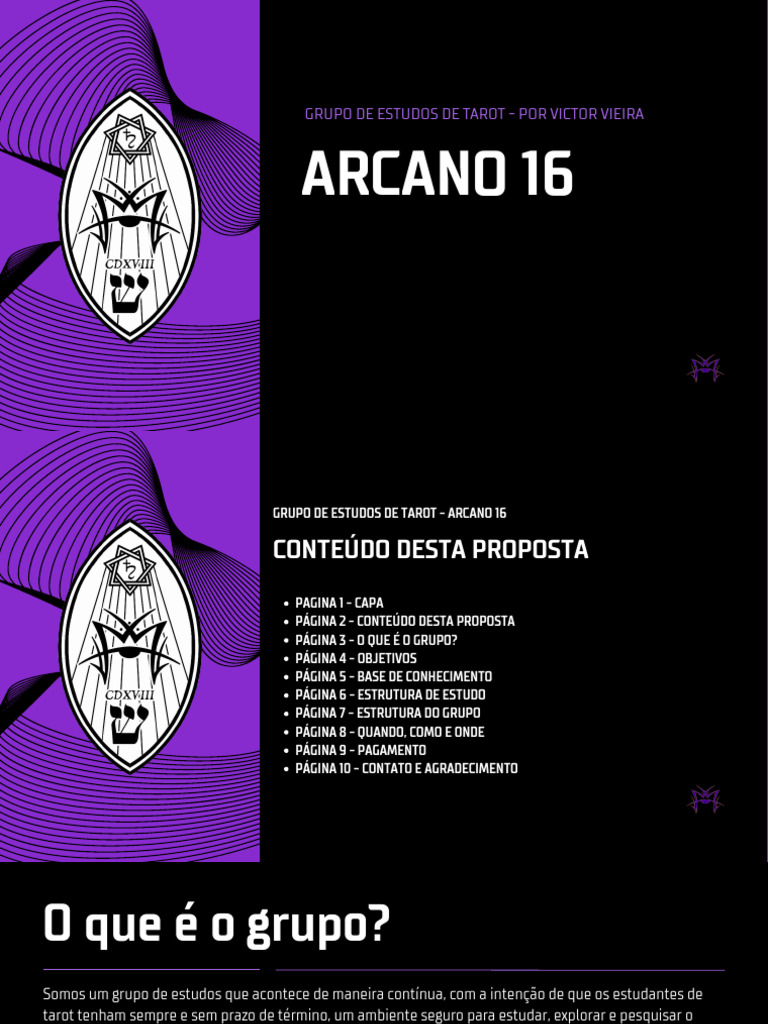 Arcano 16 - Grupo de Estudos de Tarot | PDF
